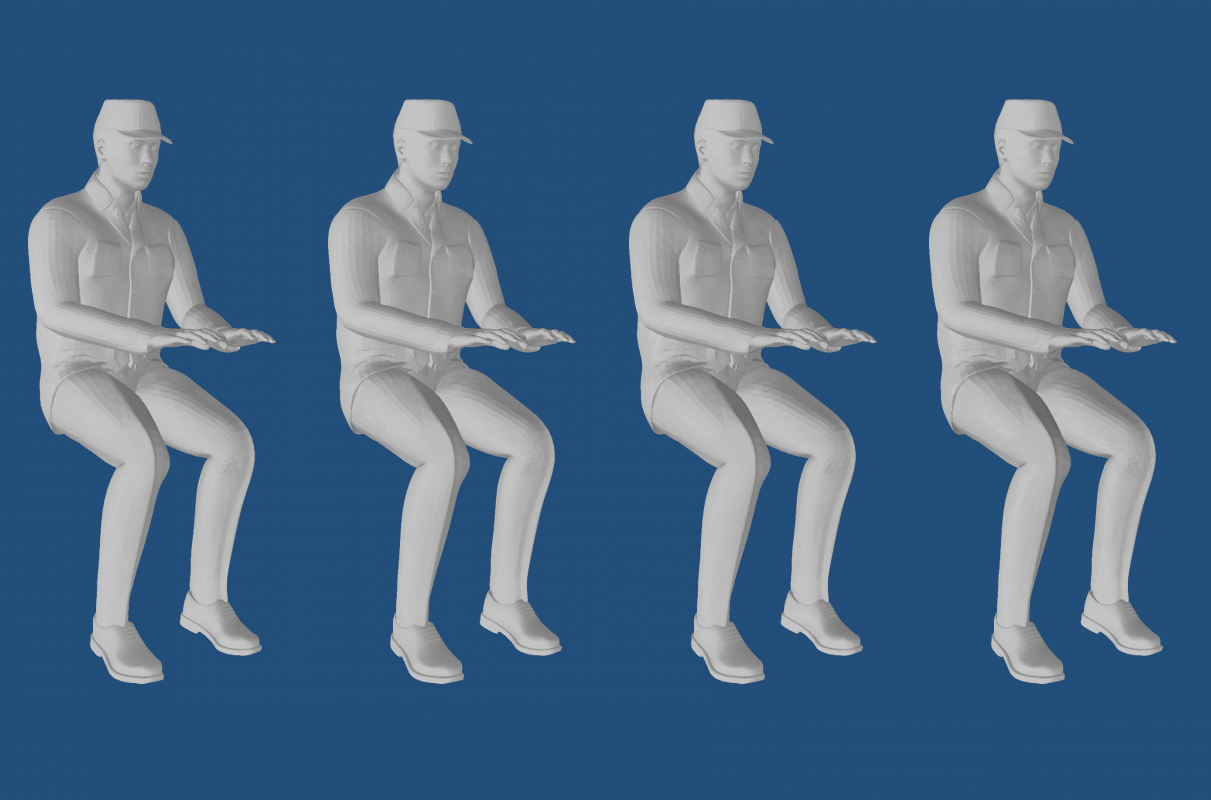 Diesel / Electric Driver Seated Figures x4 - OO / 4mm scale - 12A ...