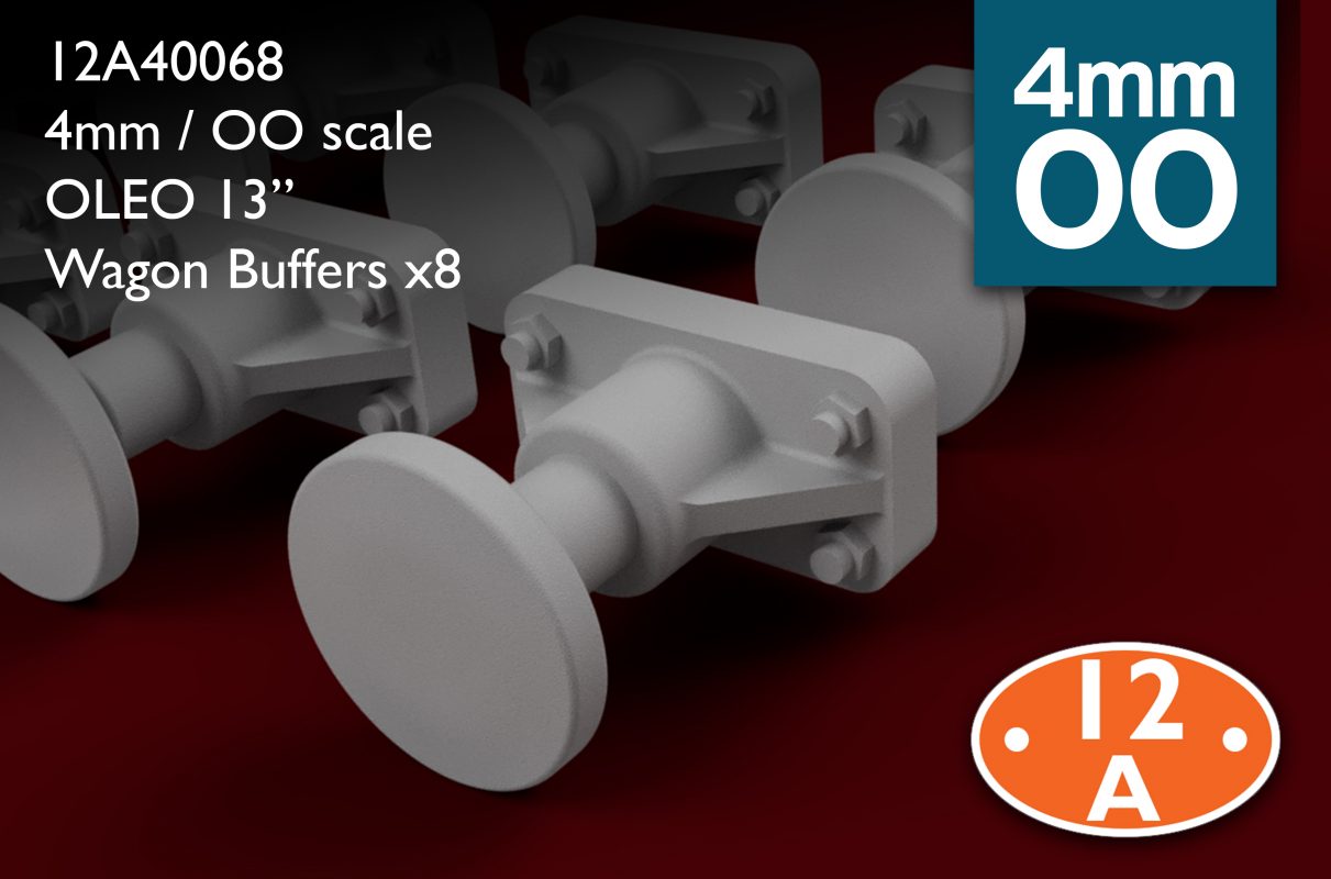 BR OLEO WAGON BUFFERS - 13" Round x8 - OO / 4mm scale - 12A Models ...
