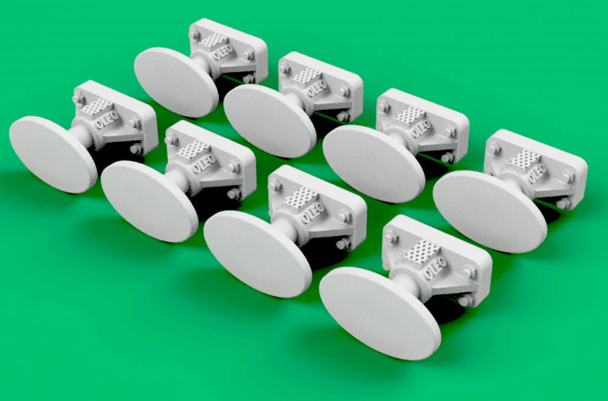 BR OLEO Oval Coach Buffers x8 - O / 7mm scale - 12A Models - Kits and ...